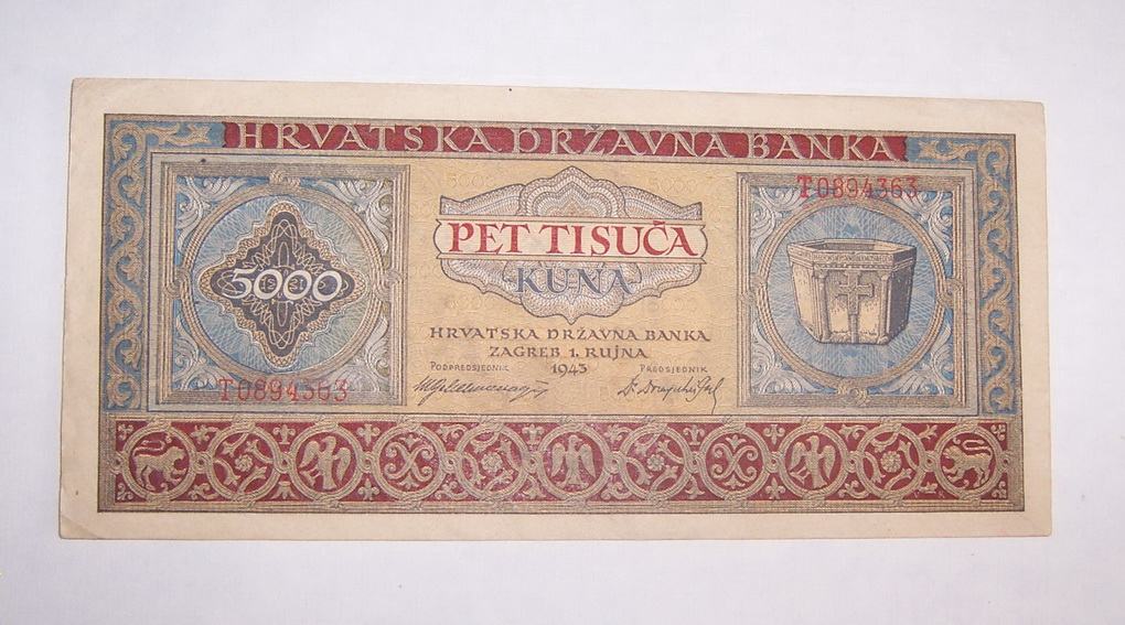 5000 kuna NDH 1943 (XF)
