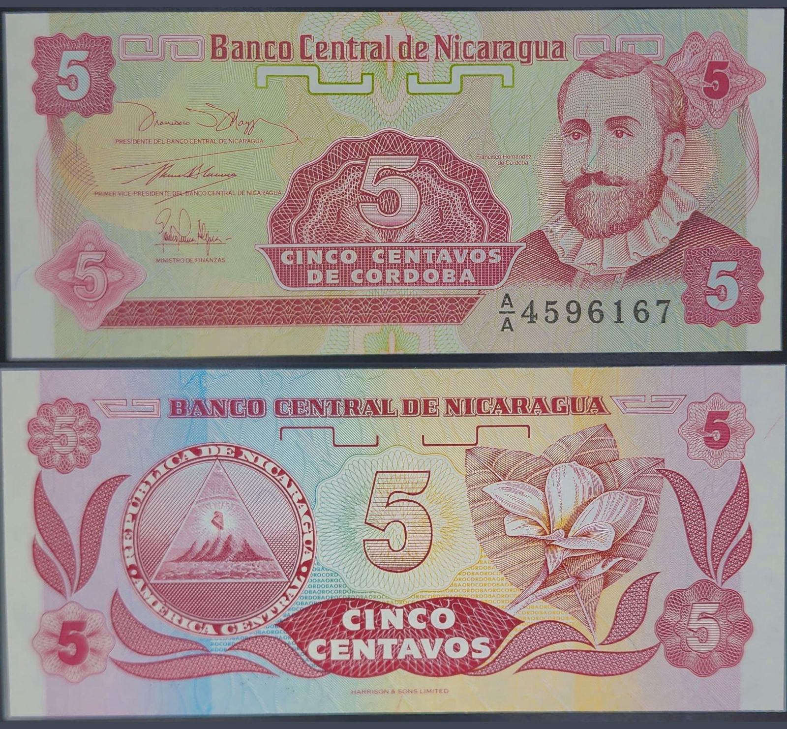 NICARAGUA / NIKARAGVA (1991-1992) 5 Centavos UNC