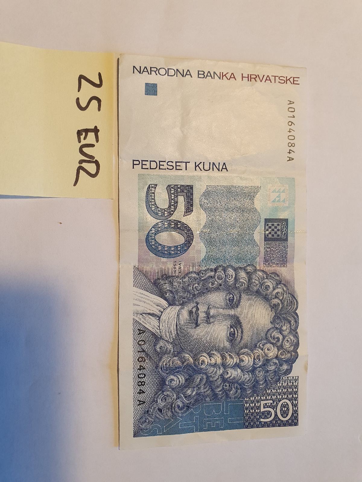 Novčanica 50 kuna 1993