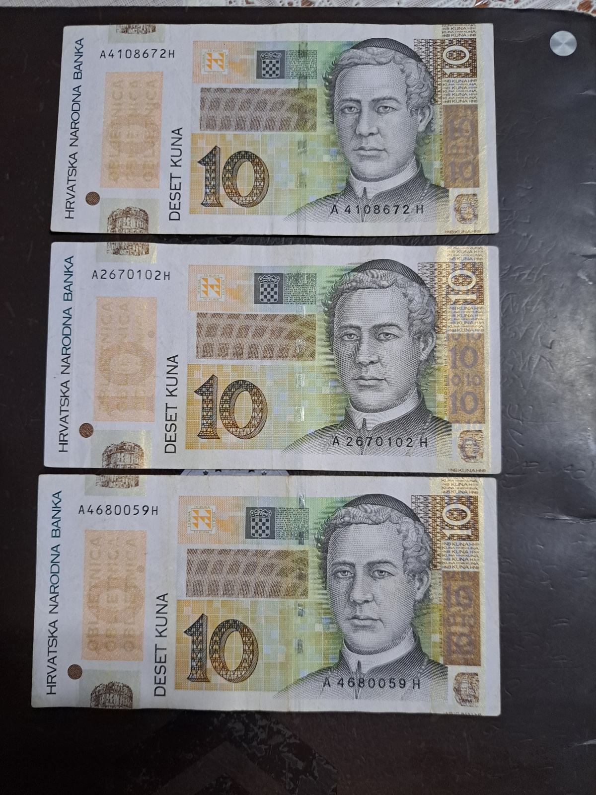 Novcanice od 10 kuna, 2004.godina ,cijena 5,50 eura