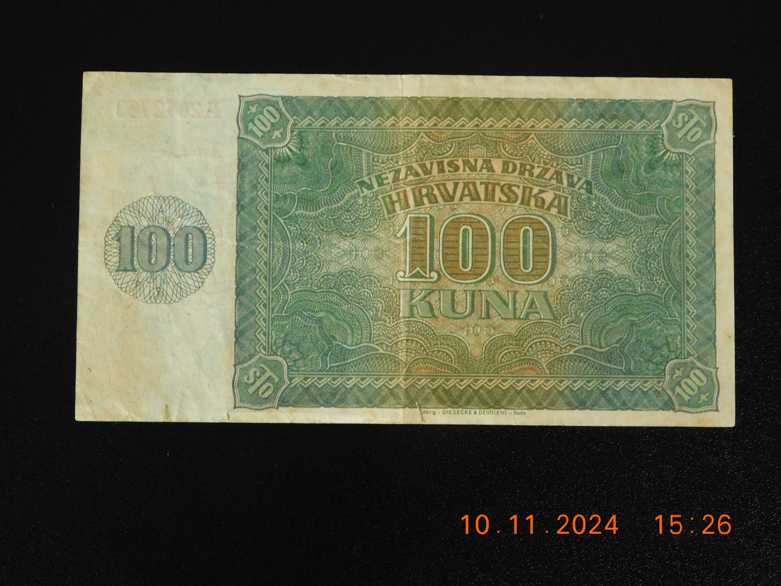 NOVČANICE 100 KUNA 1941