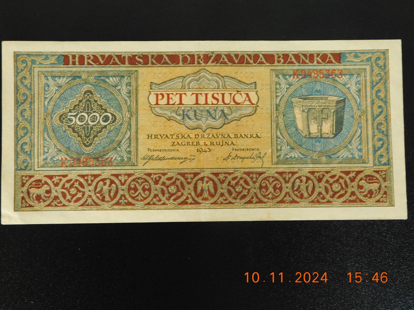 NOVČANICE PET TISUĆA KUNA 5 KOMADA
