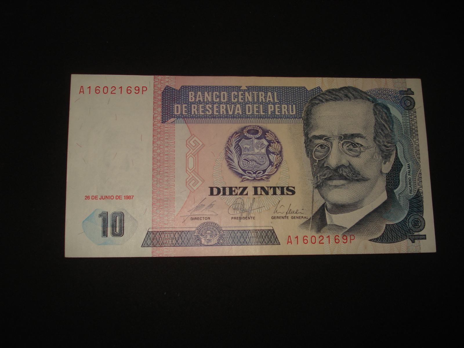 Peru 10 intis 1987.UNC (1 kom)