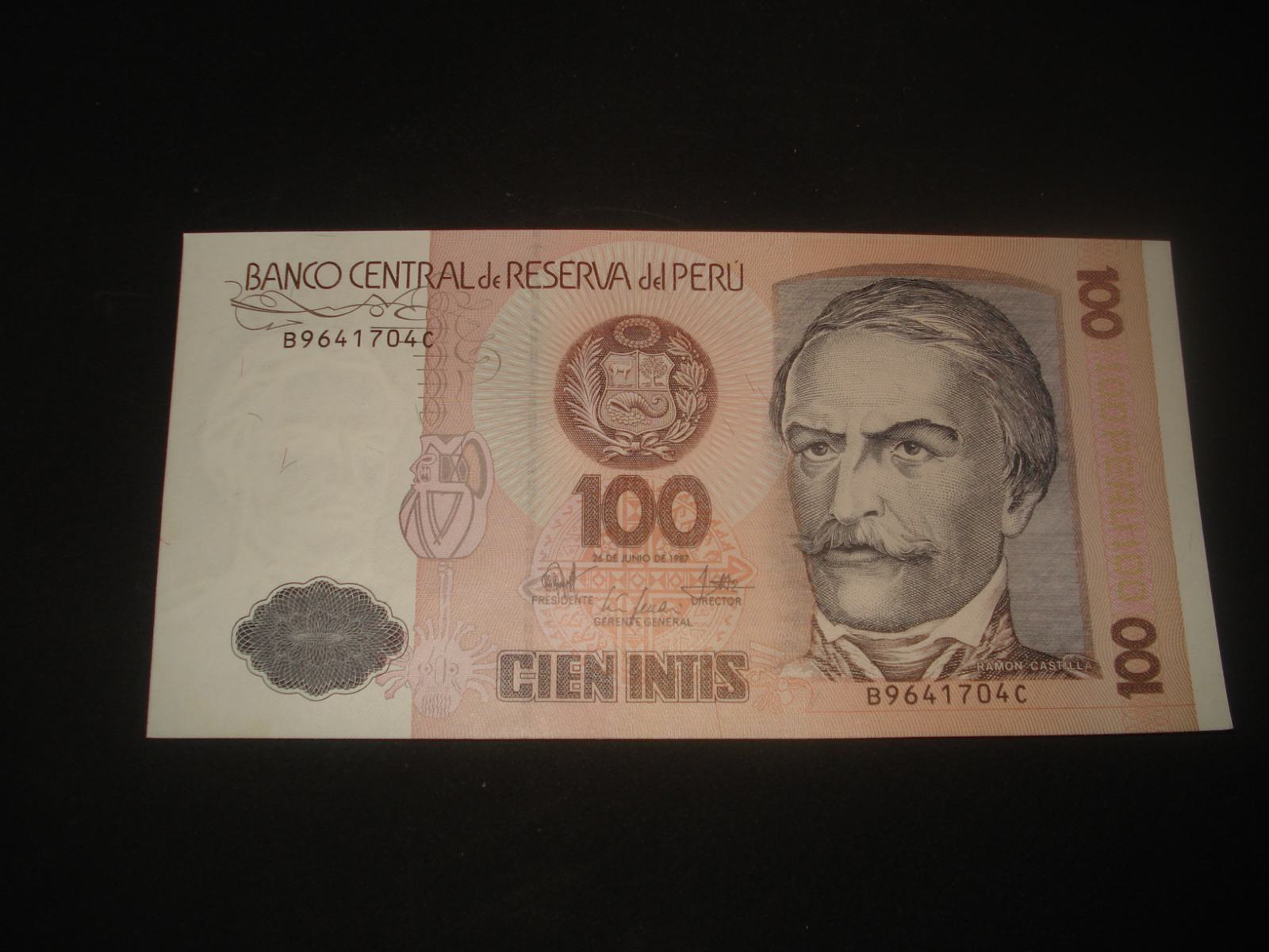 Peru 100 intis 1987.UNC (1 kom)