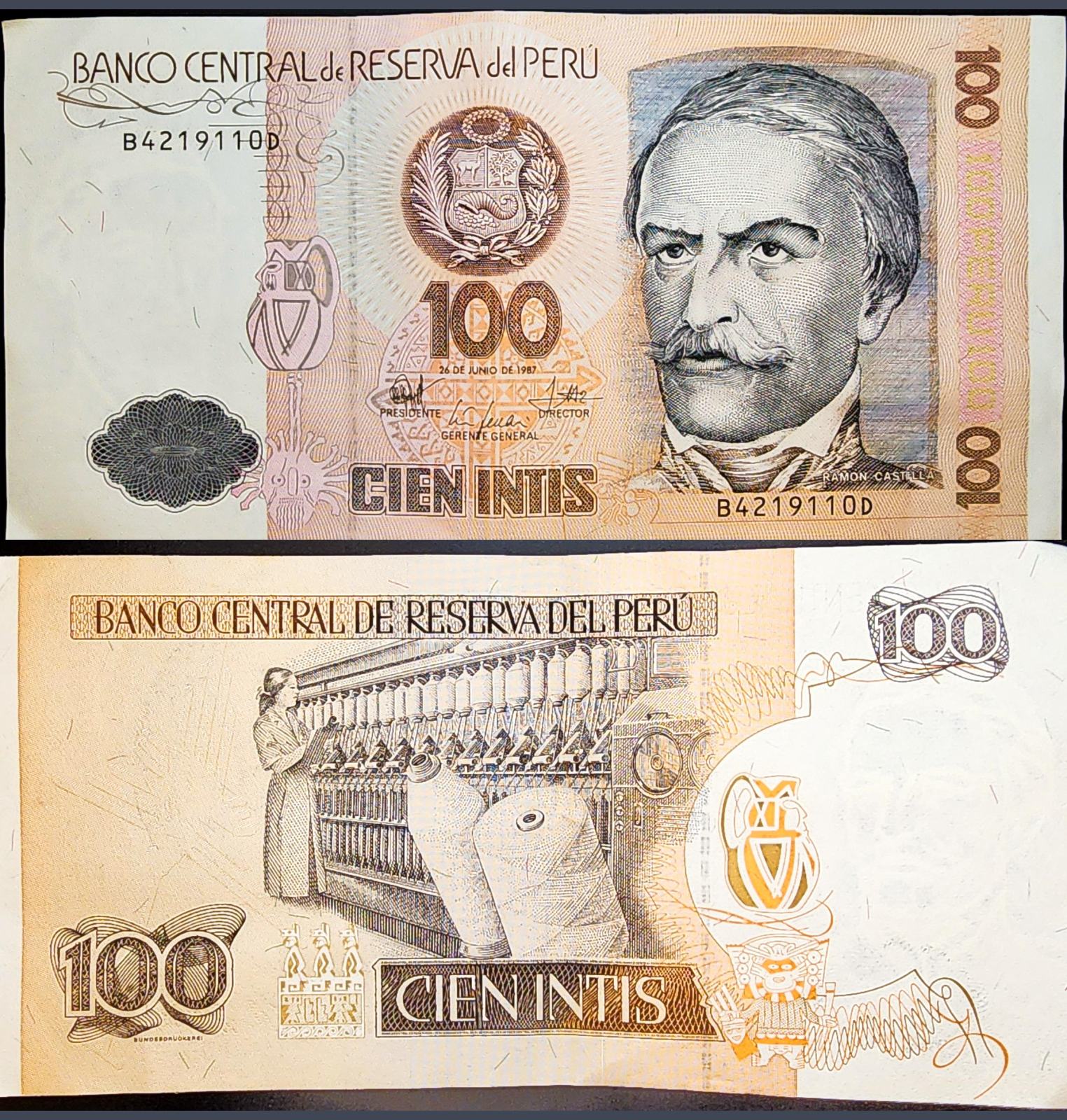 PERU (1987) 100 Intis