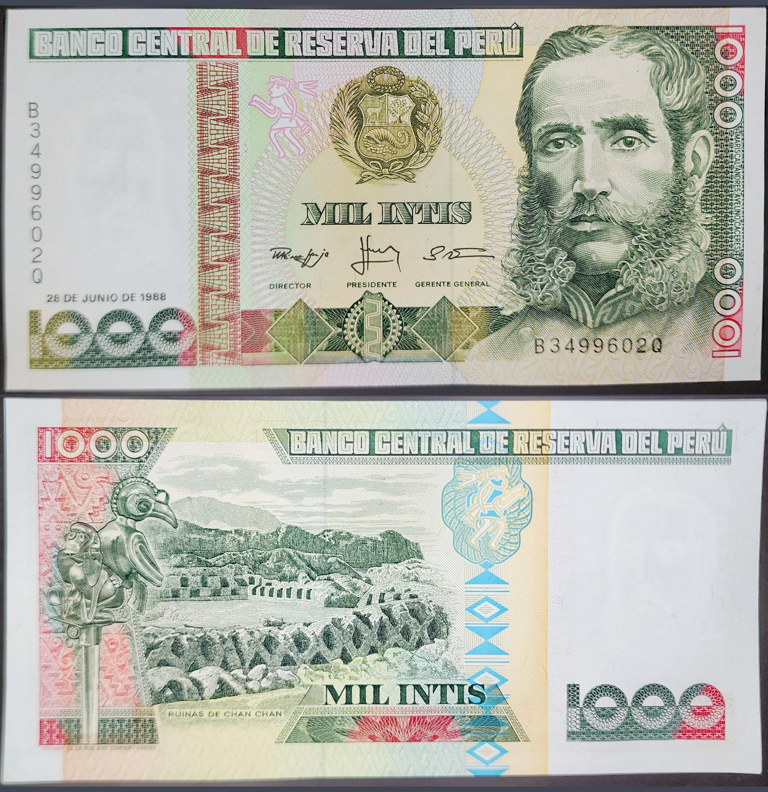 PERU (1988) 1000 Intis UNC