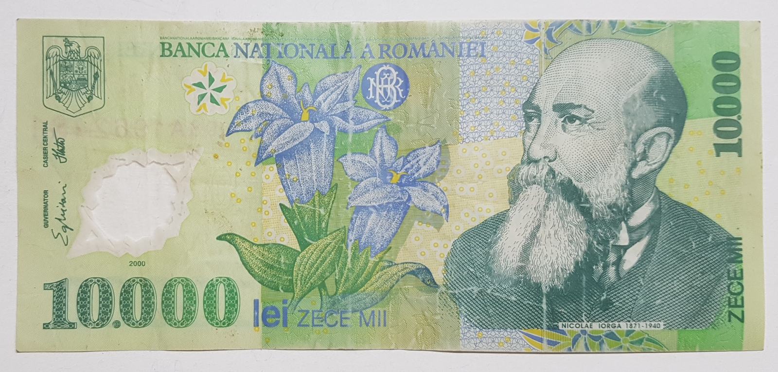 ROMANIA RUMUNJSKA, 10 000 LEI, 2000.