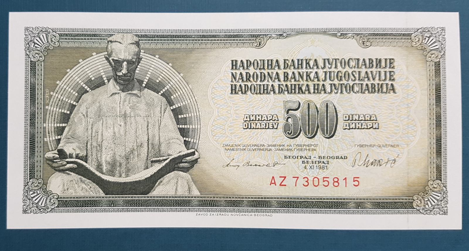 SFRJ, 500 DINARA, 1981.