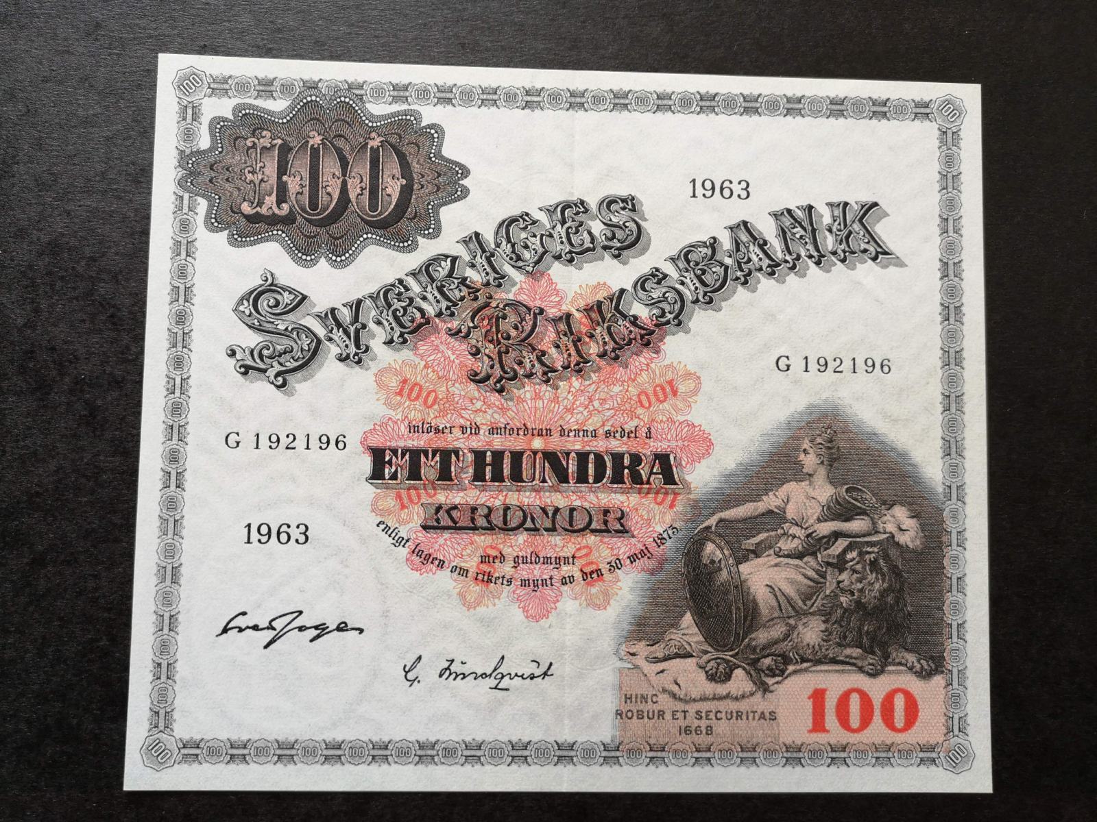 Švedska / Sweden - 100 kruna, P# 48 (aUNC)