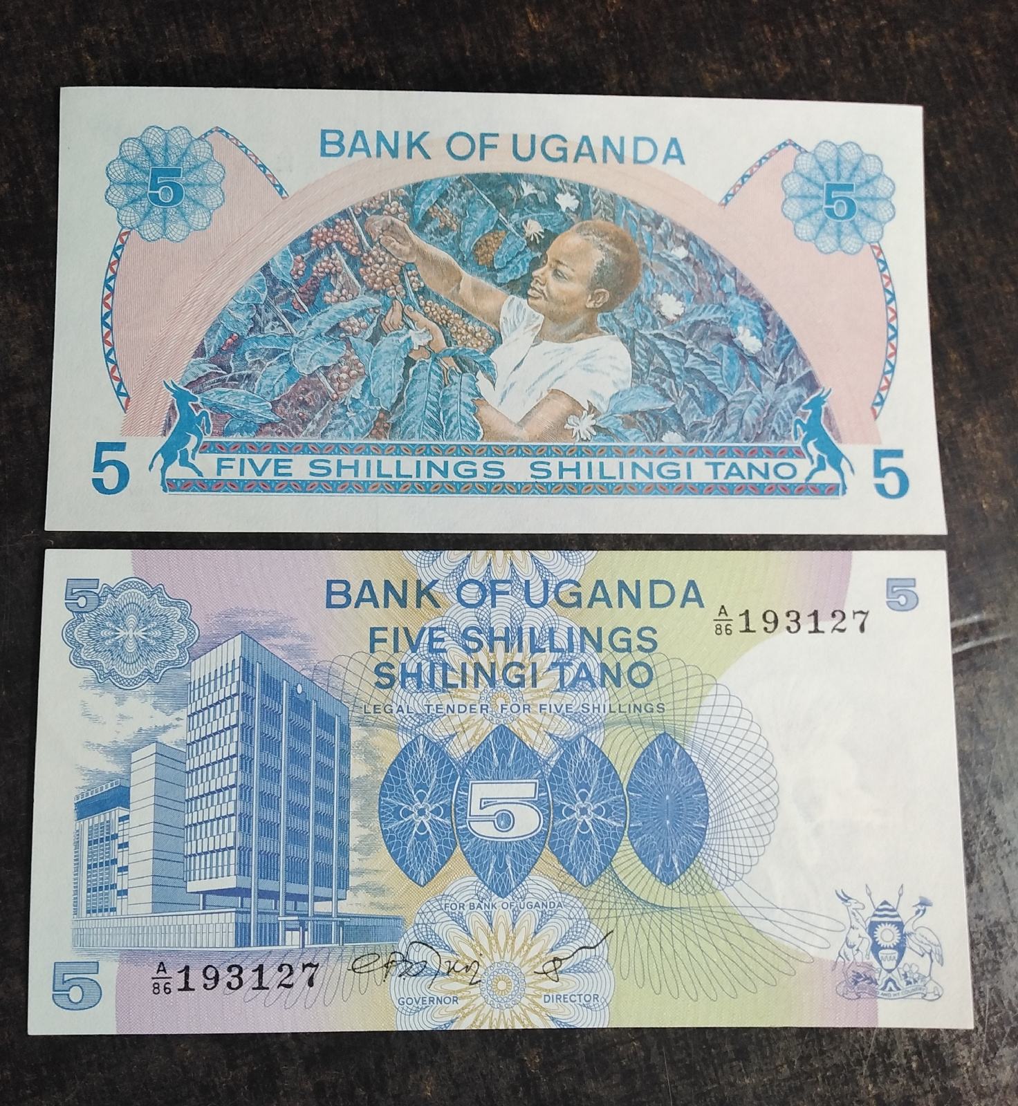 Uganda 5 shilingi 1986 UNC