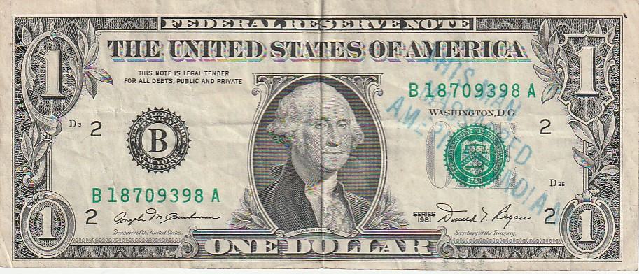 USA 1 DOLLAR 1981
