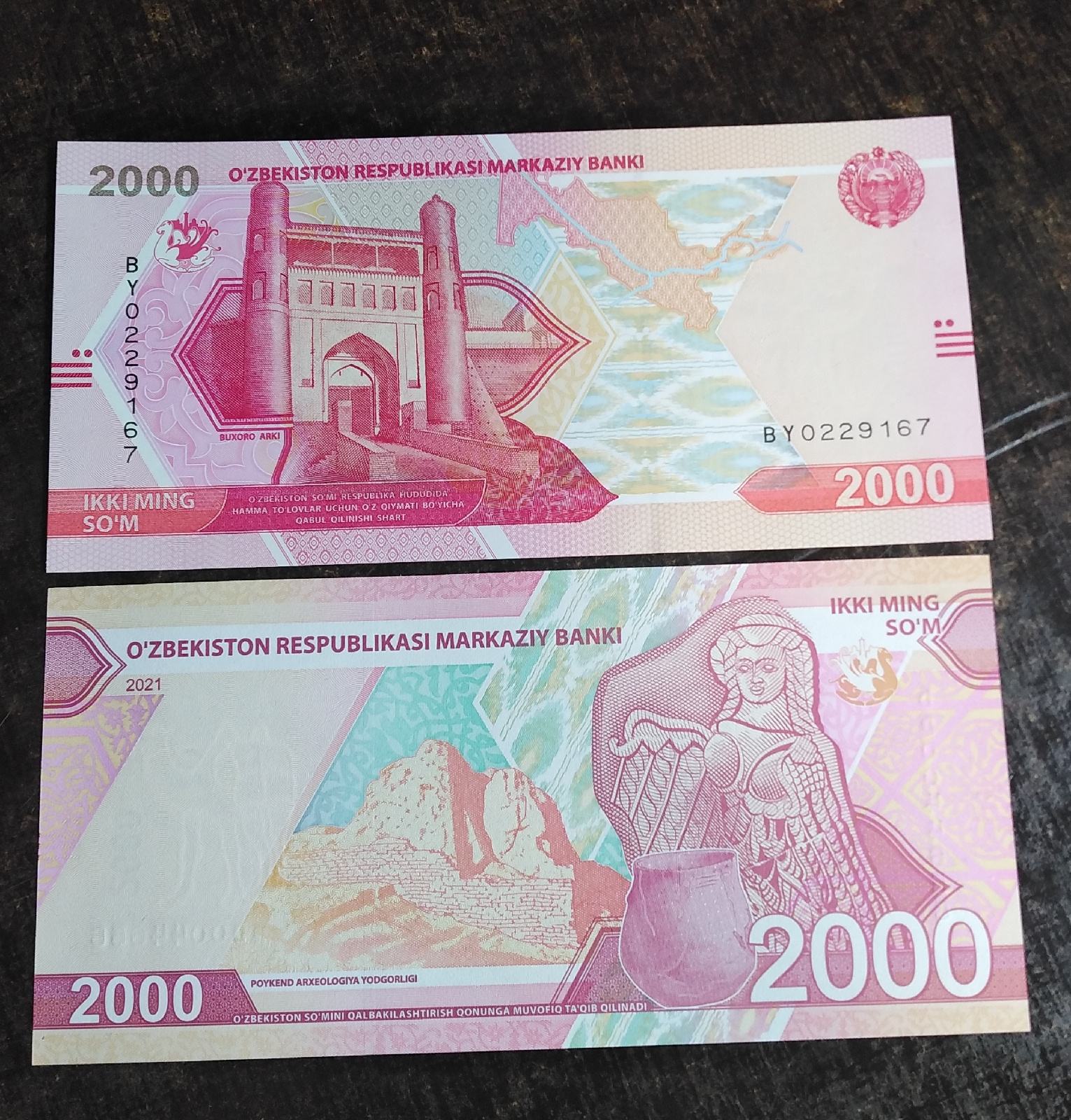 Uzbekistan 2000 som 2021 UNC