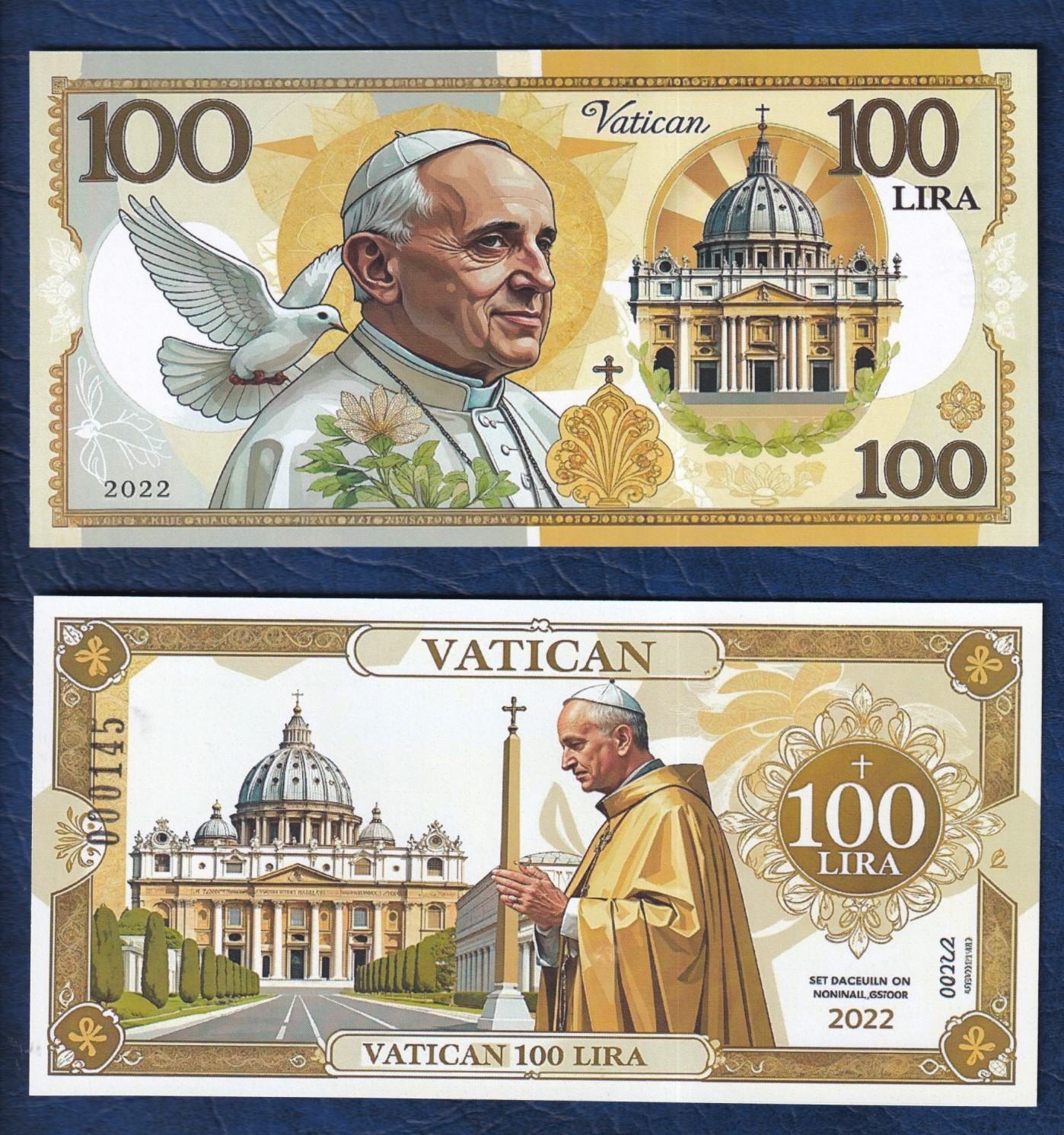 VATICAN 100 LIRE 2022 UNC