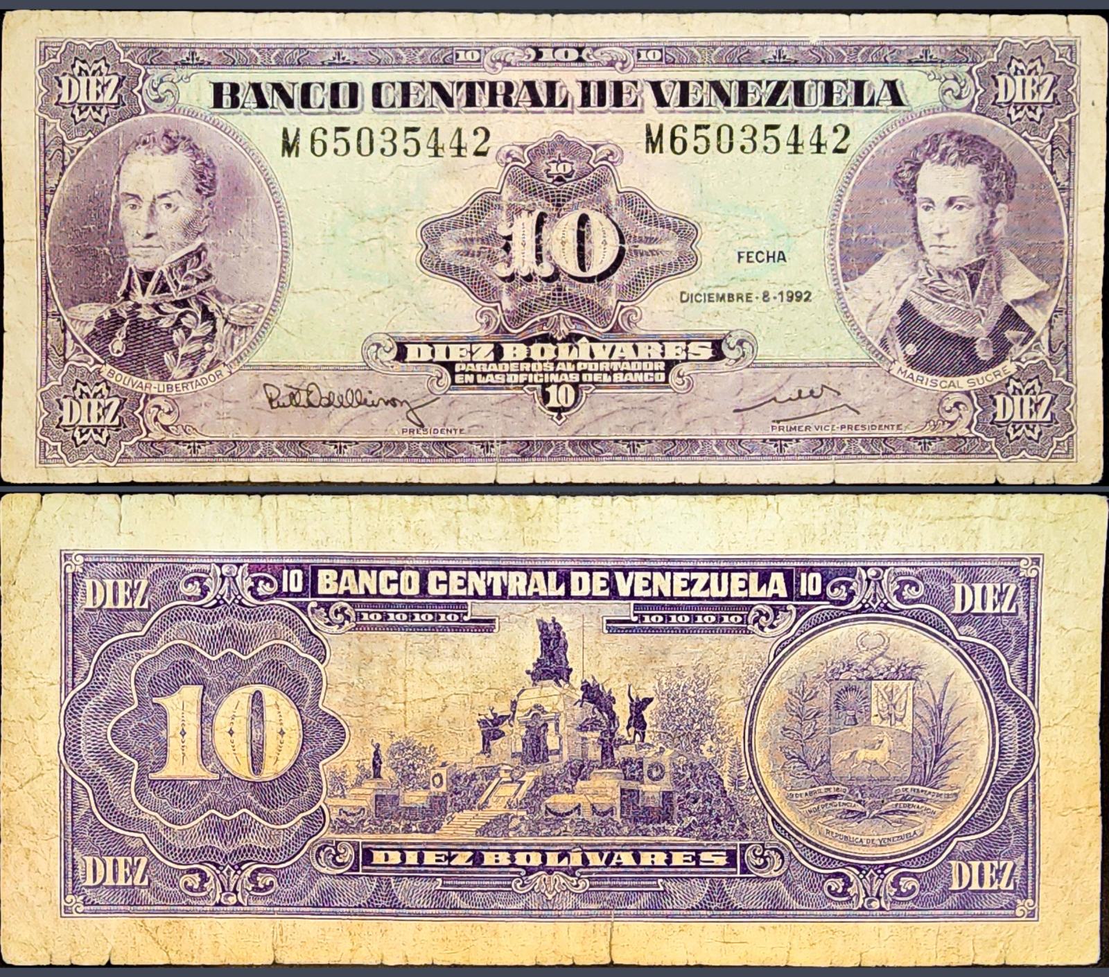 VENEZUELA (1992) 10 Bolívares