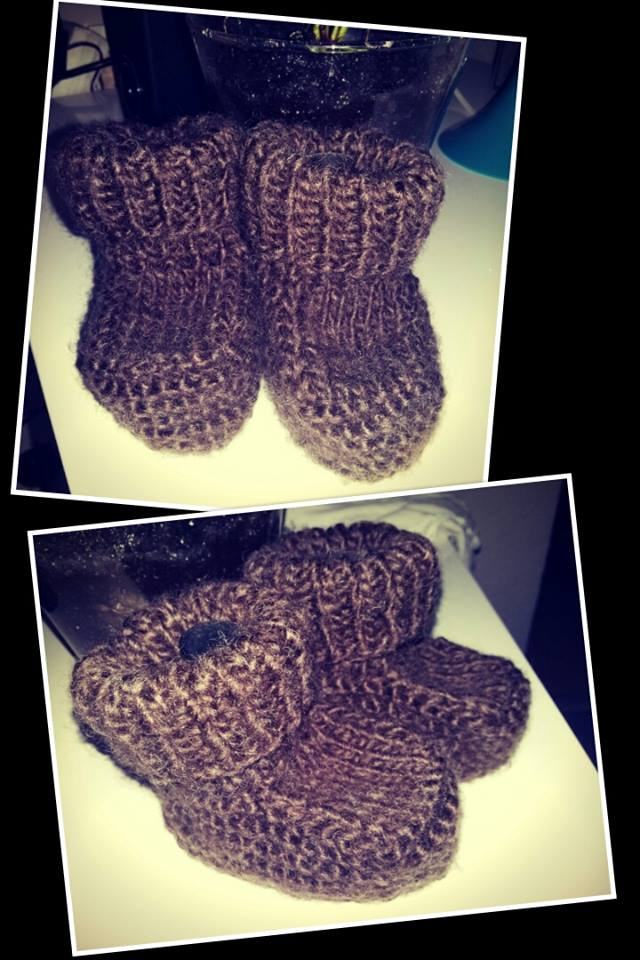 Pletene papuce za bebe