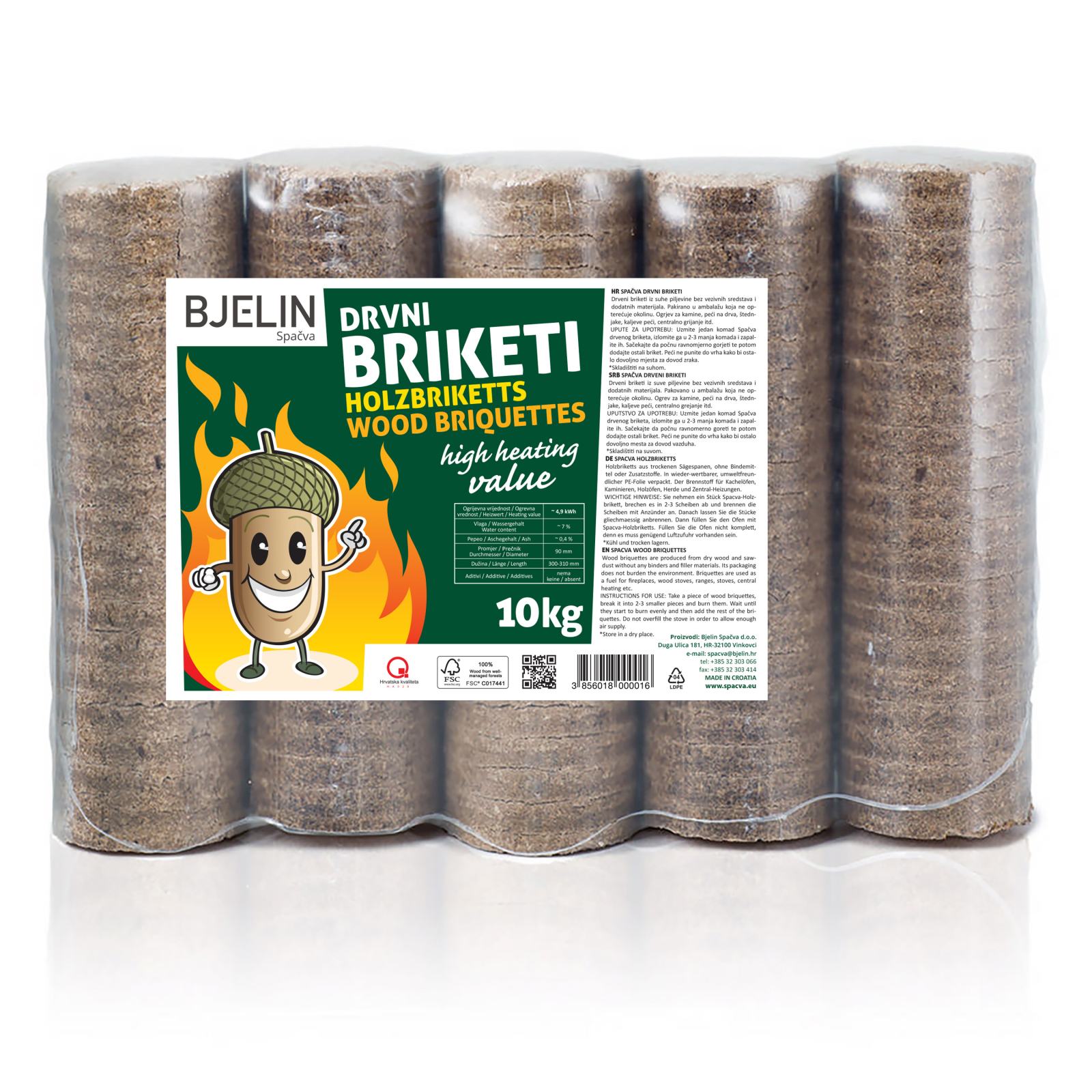 BRIKET PREMIUM,RAZNE VRSTE, BUKVA ILI HRAST,akcija,brza dostava.