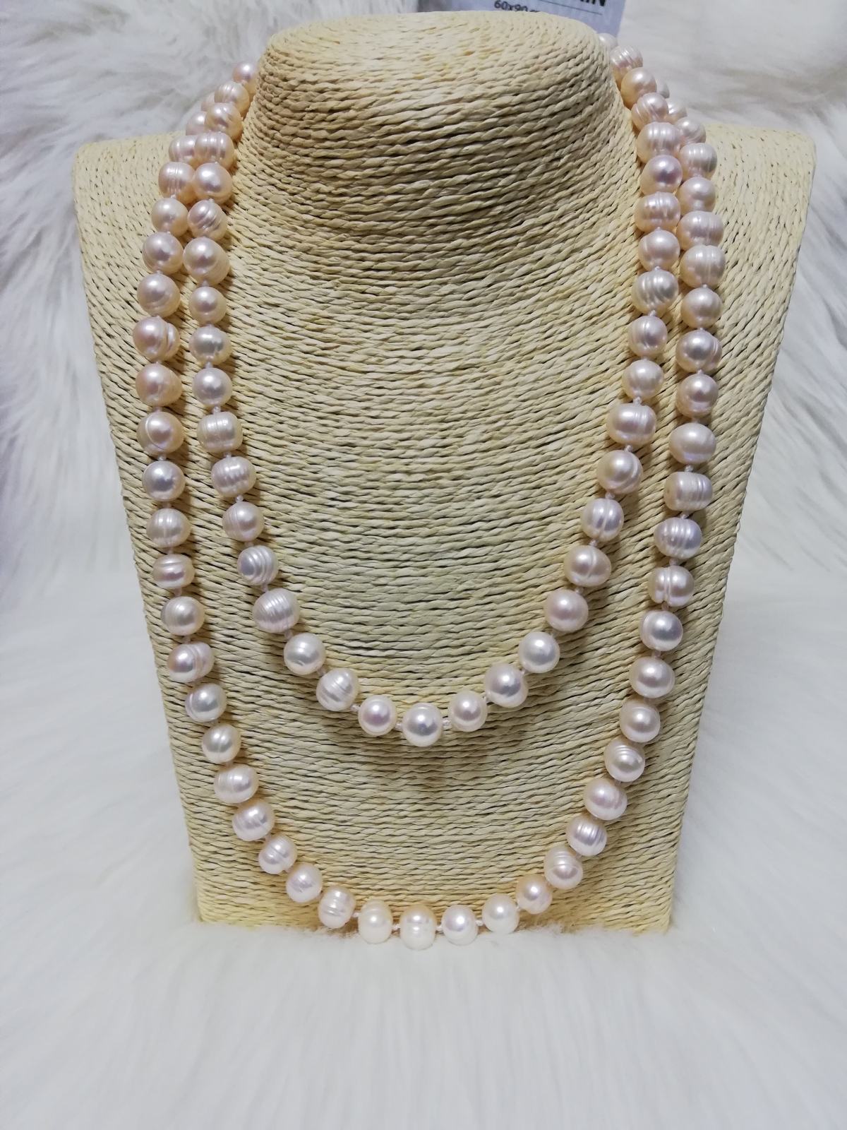 rječni biser, ogrlica 108cm, nekorišteno / novo