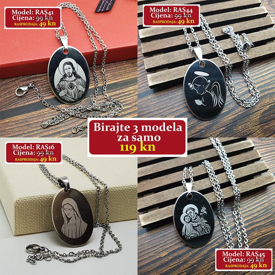 Ženske ogrlice od kirurškog čelika - 3 komada za samo 119 kn