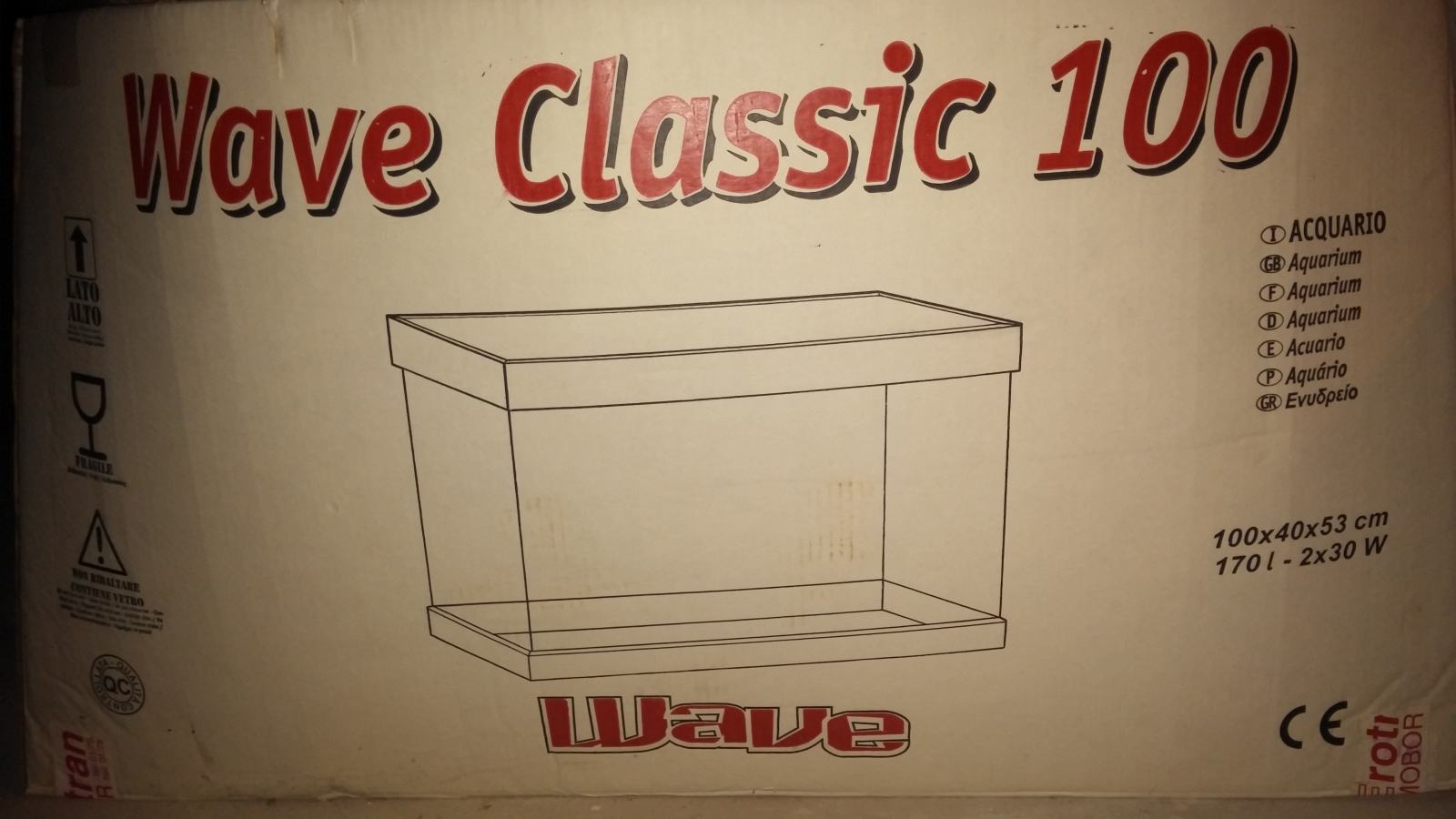 AKVARIJ za ribice, 170 l (100x40x53) + OPREMA