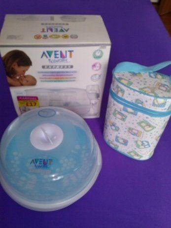 Avent sterilizator za mikrovalnu + termo torba za 2 bočice