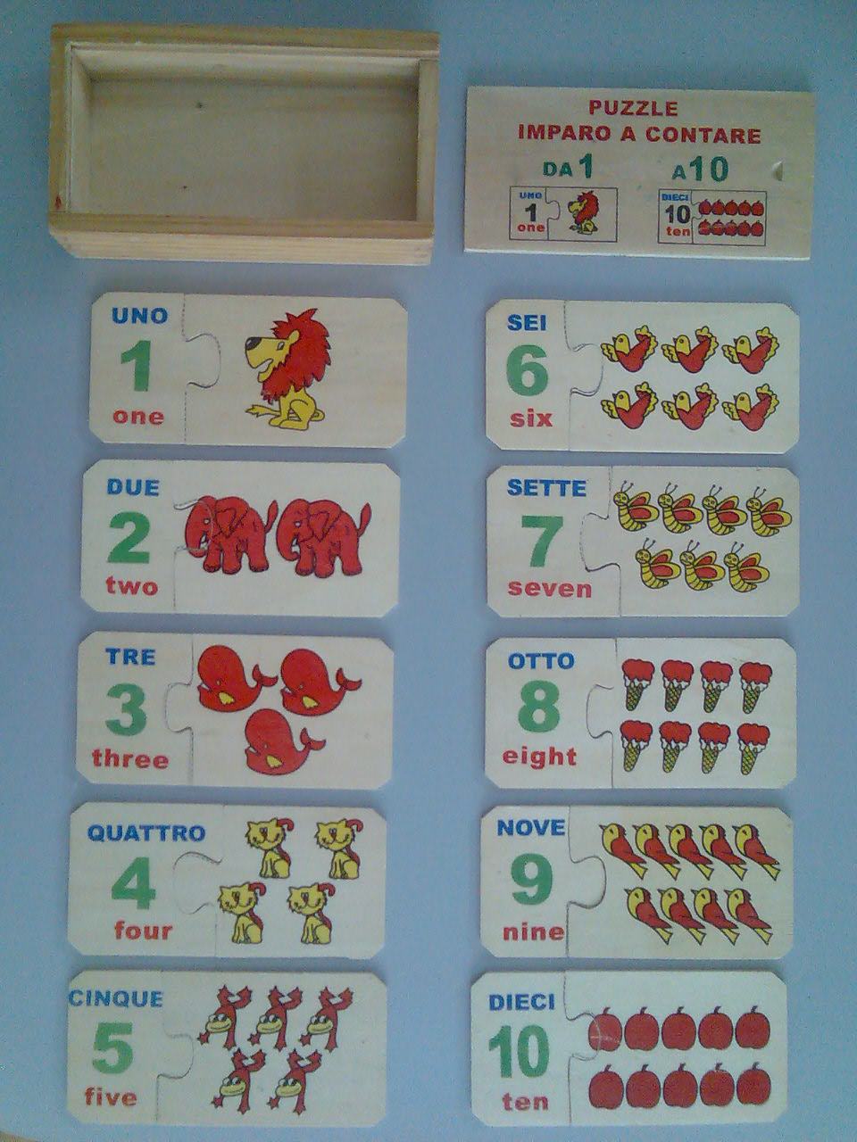 puzzle oko 20 cm,za učiti brojeve i slagati,drveni u kutiji,8 eura Zg