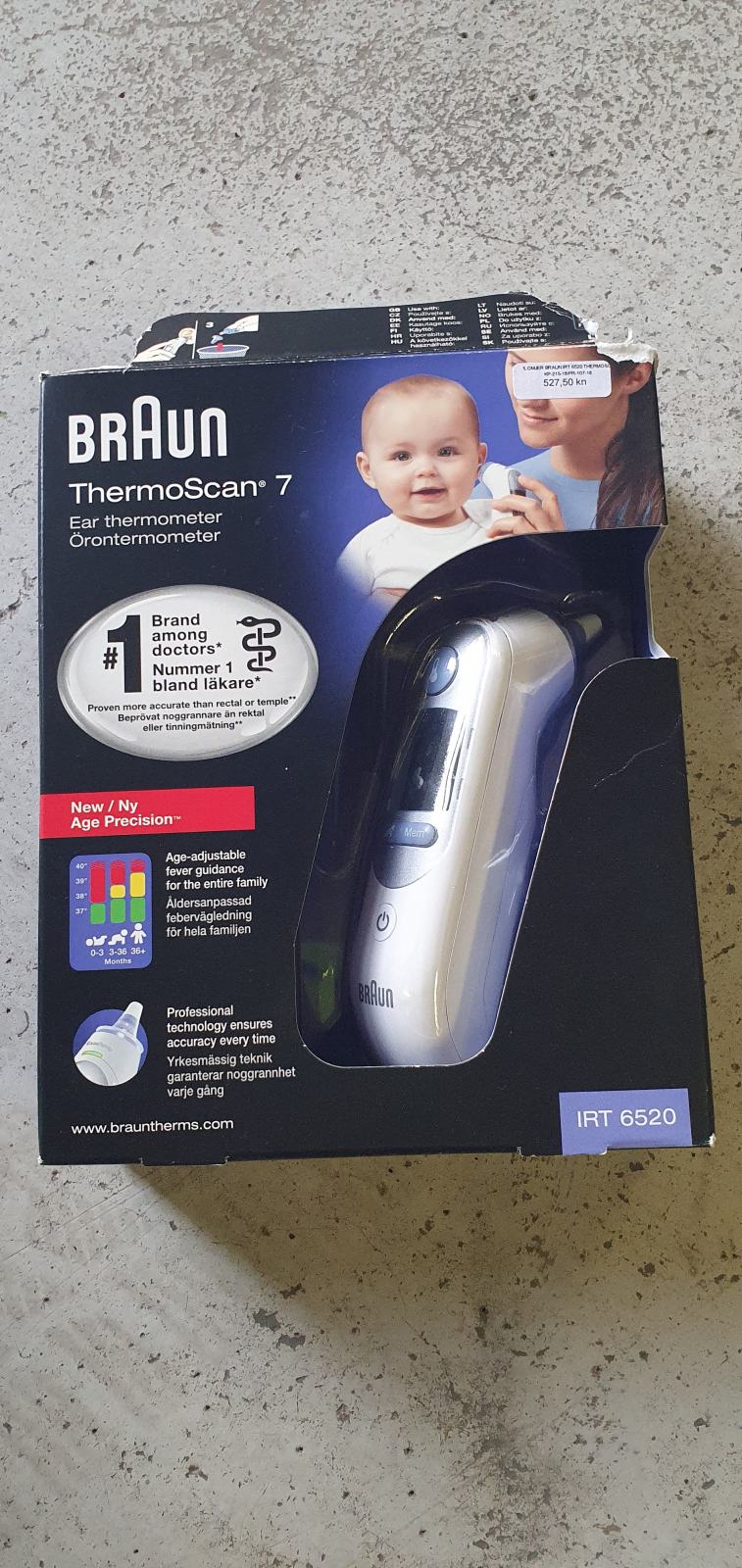 Braun toplomjer za uho