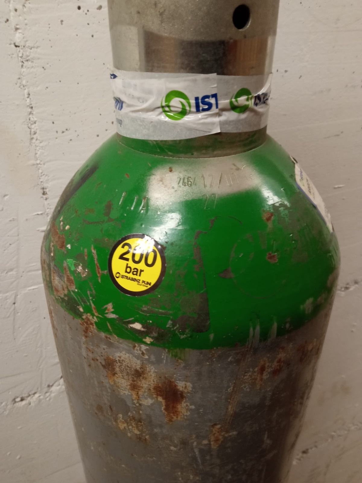 Atestirana boca, plin Argon, 200 bar