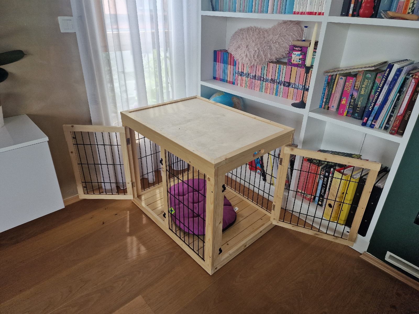 boks kavez za pse drveni, lijepi