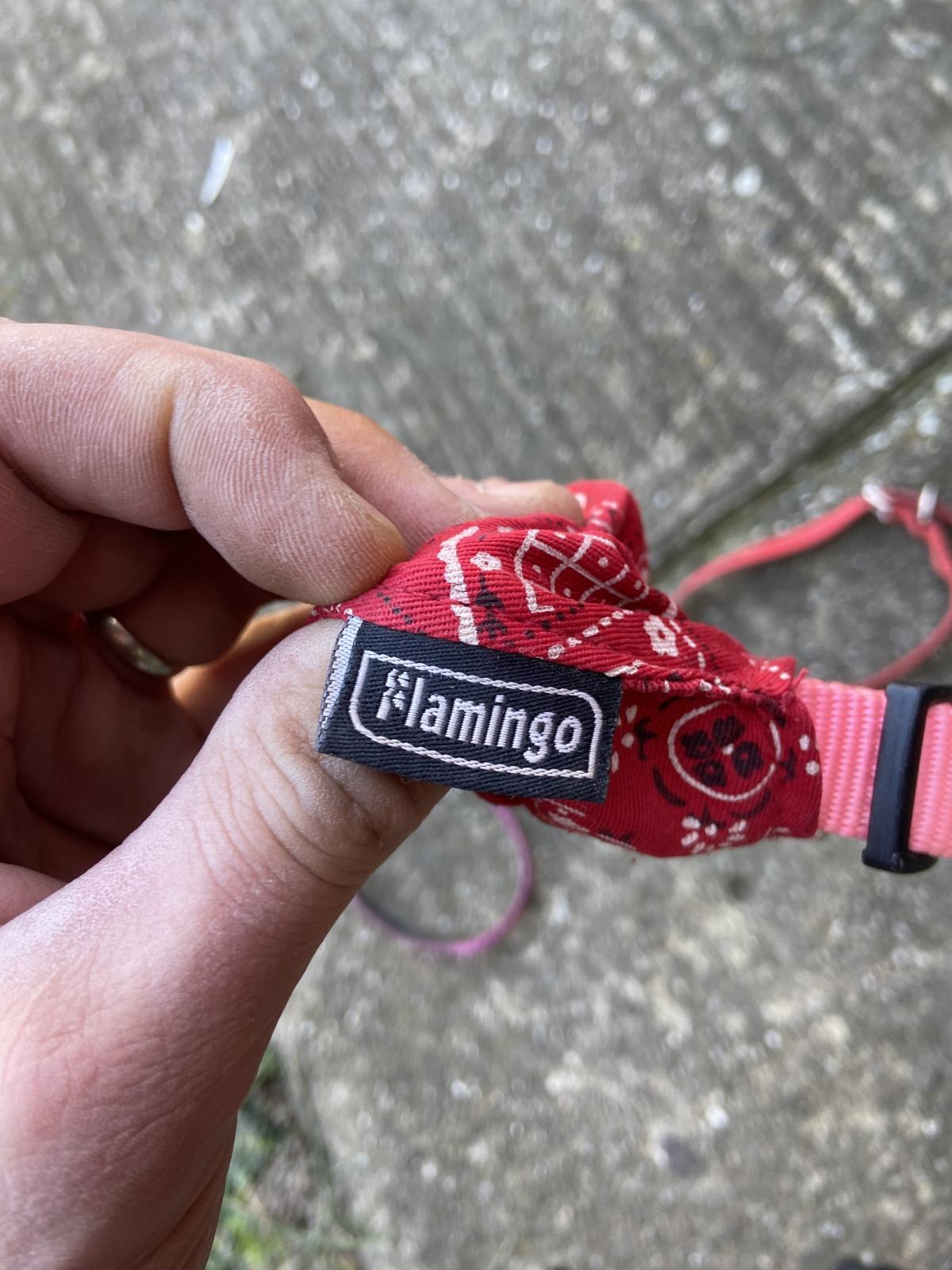 Flamingo ogrlica za psa sa maramom crvena ogrlica obična ljubičasta