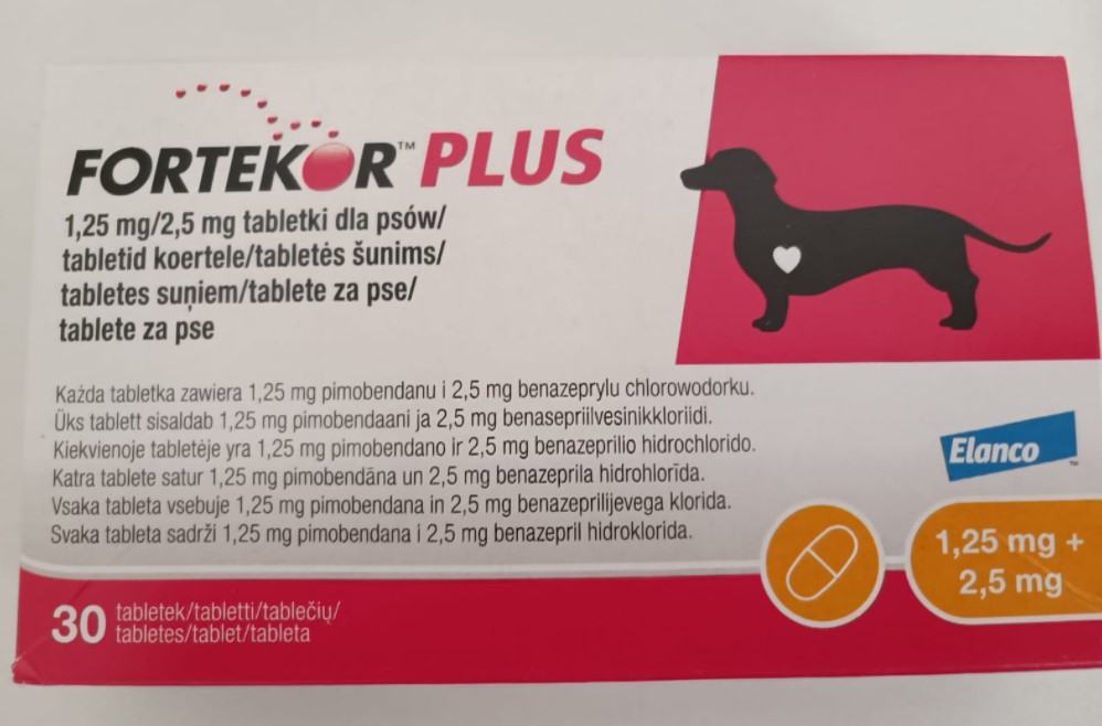 FORTEKOR PLUS - tablete za pse (za srce) 1.25mg+2,5mg
