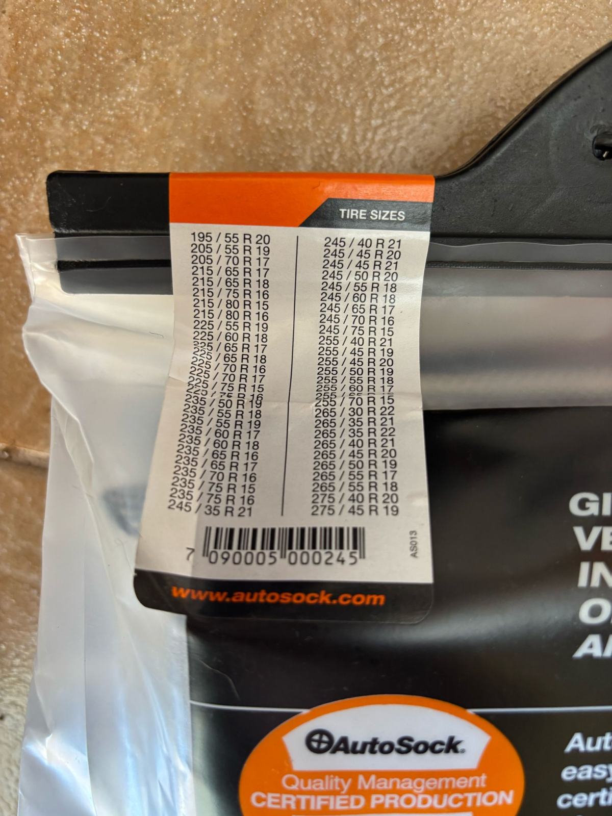 AutoSock HP 697 tekstilni lanci 2 pakiranja