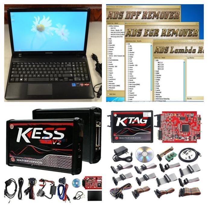 ECU Tuning komplet Laptop + Kess + Ktag + Software za editiranje