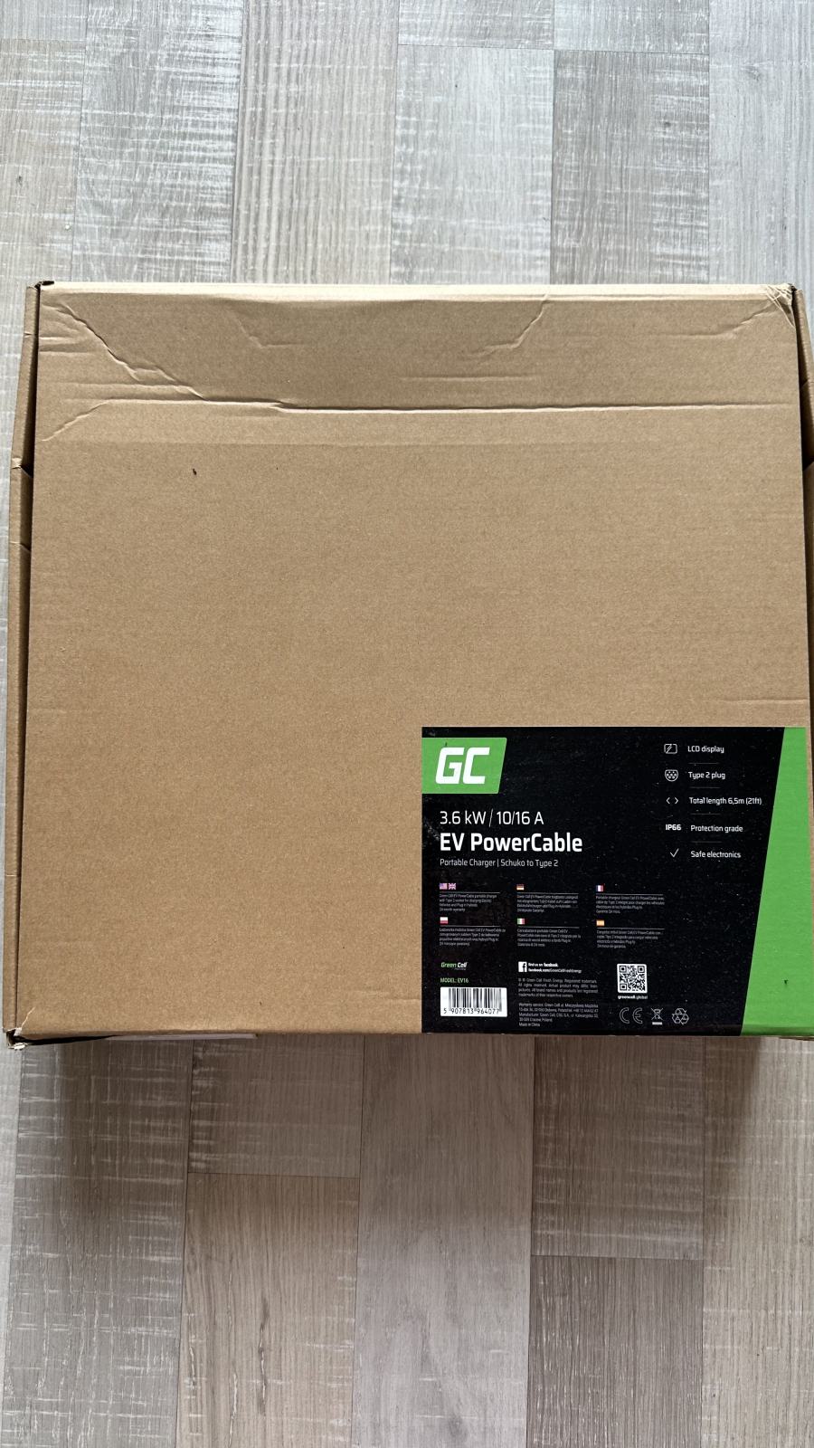 Green Cell (EV16) 3.6kW, 10/16A Schuko - Tip 2 / Type 2 punjač