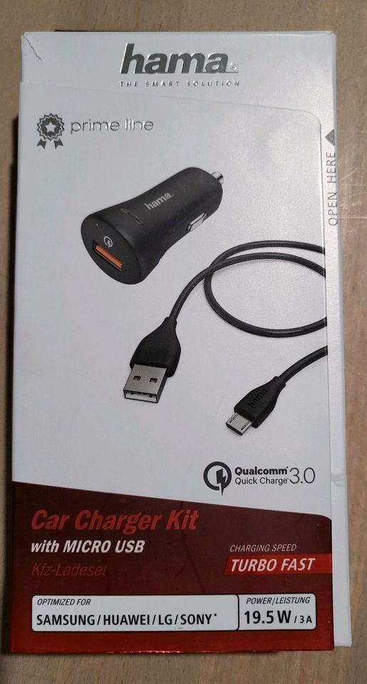 hama Car Charger Kit with USB-C TURBO FAST, novo! zapakirano.