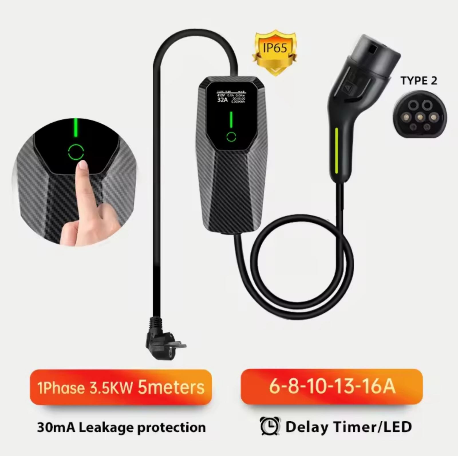 Punjač za EV vozila Type2 3,5KW - 2025.model - 3 god. jamstvo