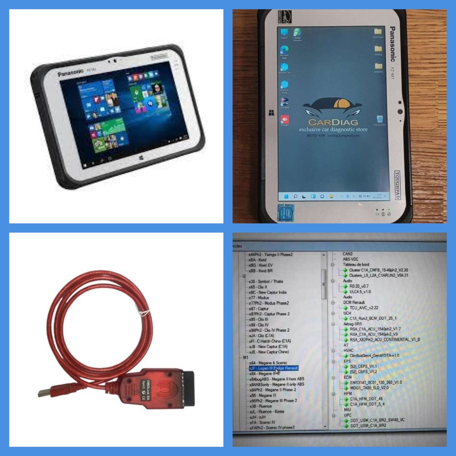 Renolink 1.89 Kodiranje kljuca UCH ECU reprog + Panasonic Tablet