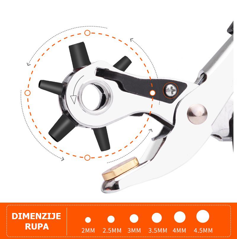 Alat ručni bušač za dodatne rupe za remen / kožu / torbe / narukvice