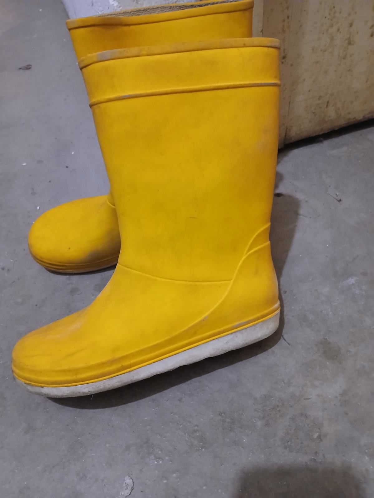 ČIZME gumene -br.38_Zute s podstavom