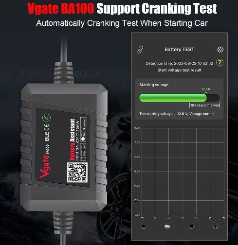 Auto Car 12v bežični tester analizator stanja akumulatora Bluetooth4.0