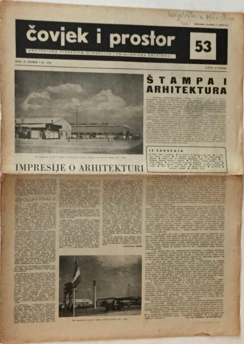 ČOVJEK I PROSTOR , ARHITEKTURA , KIPARSTVO , SLIKARSTVO I PRIMIJENJENA