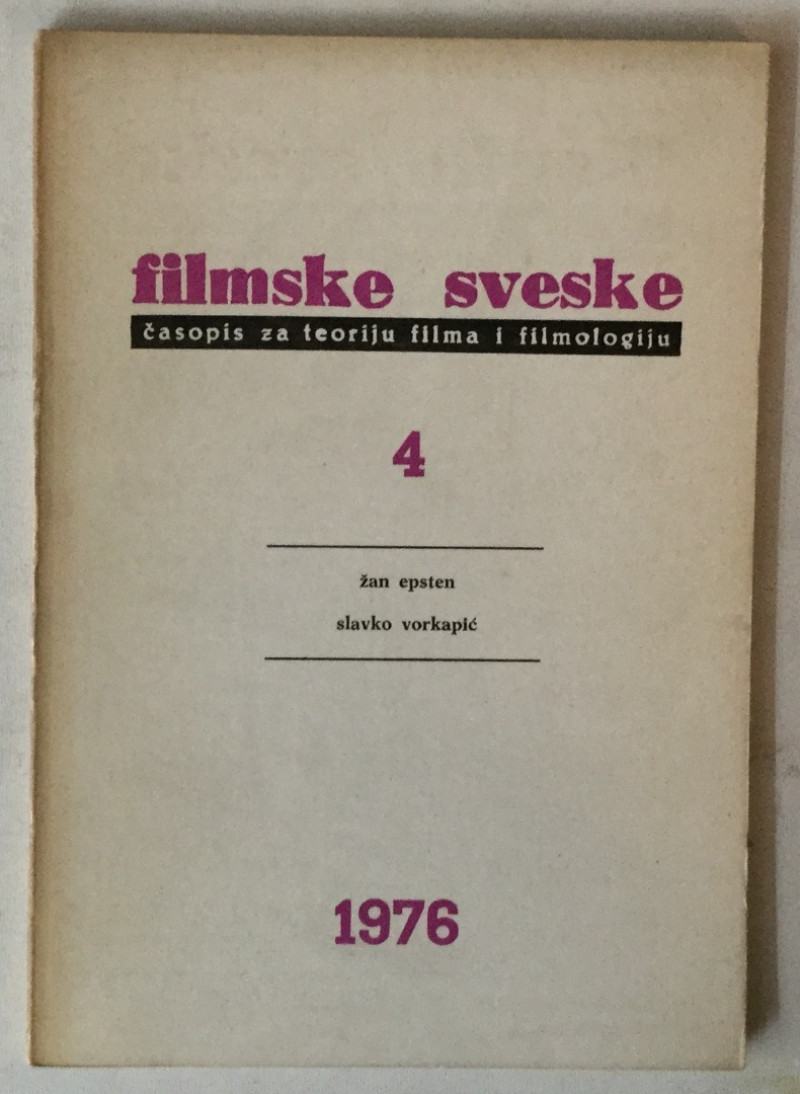 Filmske sveske, Časopis za teoriju filma i filmologiju godina 1976. br