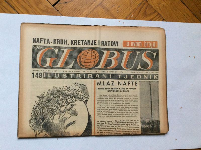 GLOBUS, STARI ČASOPIS, ILUSTRIRANI TJEDNIK, GODiNA 4 BROJ 149, 1957.