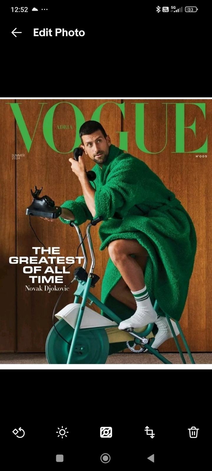 VOGUE ADRIA SUMMER 2024. NOVAK DJOKOVIĆ