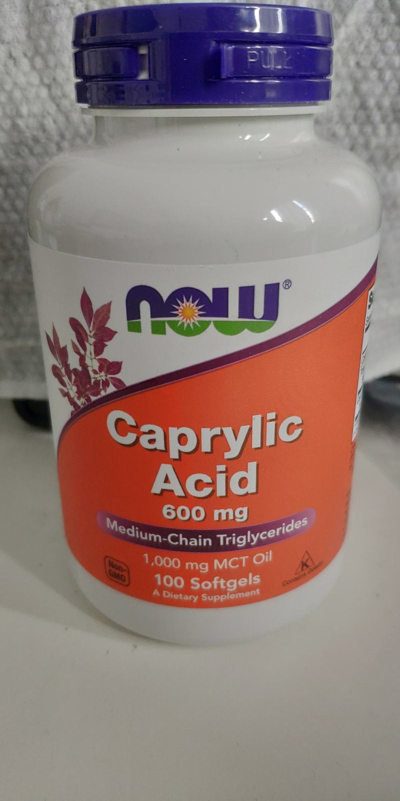 NOW Caprylic Acid, kaprilna kiselina 600mg po kapsuli (100 kapsula)
