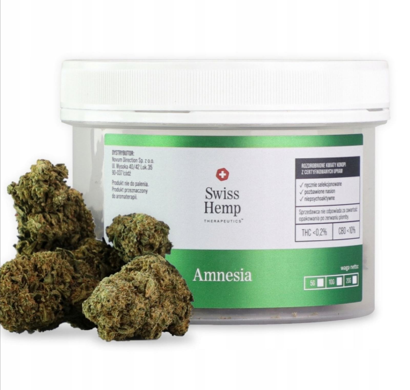 Swiss Hemp, Cbd cvijetovi. Amnesia strain.