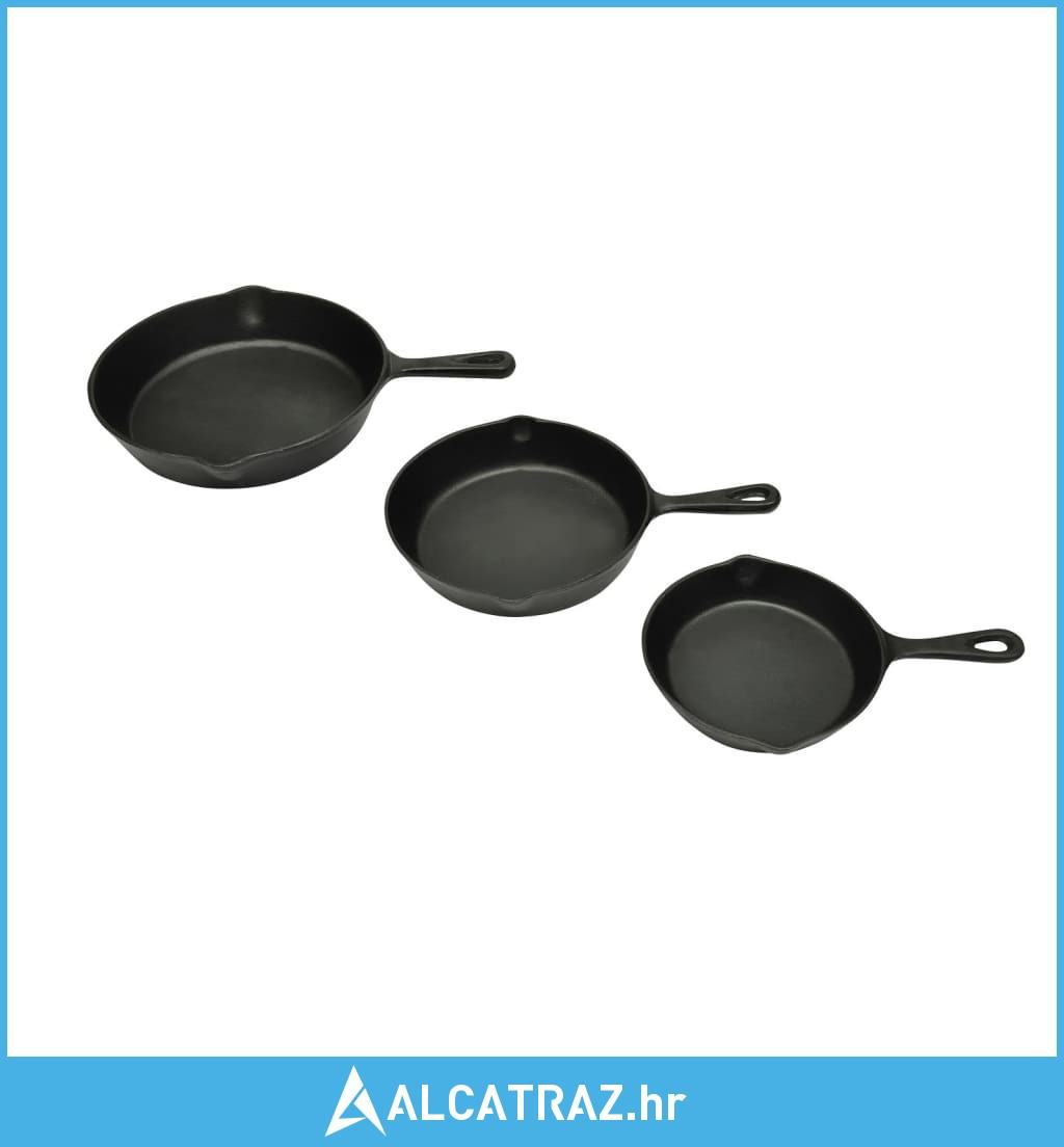 Set od 3 Tave za Roštilj od Lijevanog Željeza - NOVO