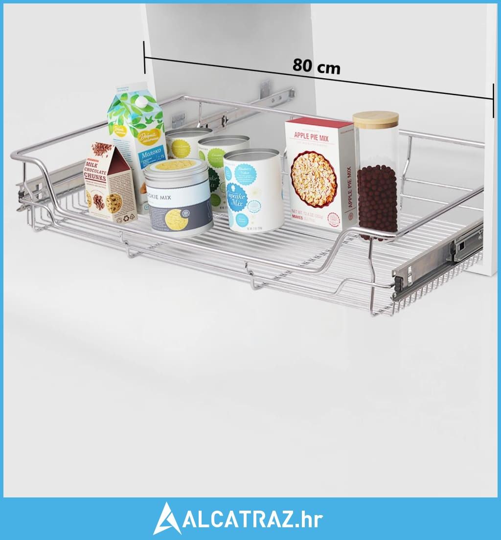 Žičane košare na izvlačenje 2 kom srebrne 800 mm - NOVO