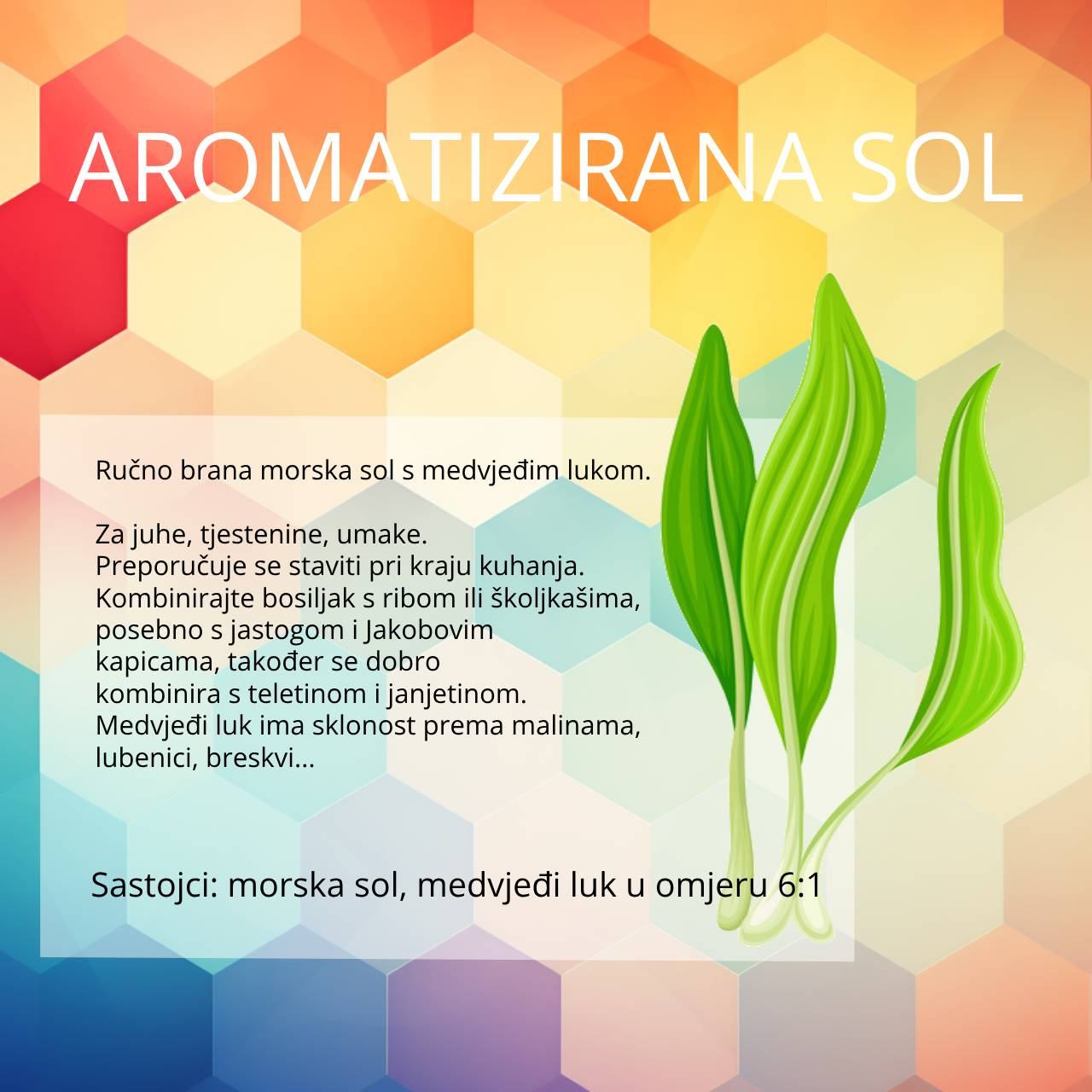 Aromatizirana sol - medvjeđi luk