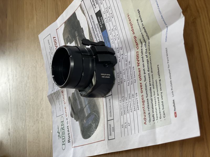 Rusan QR adapter za PARD 007 Swarovski Z6i