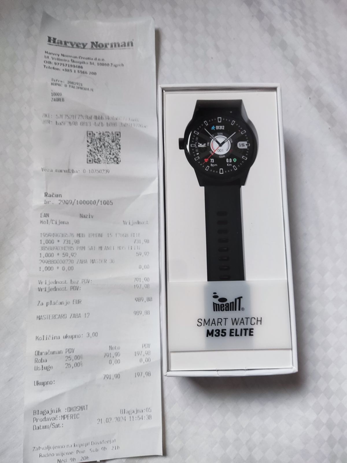 Pametni sat meanIT Smartwatch MEANIT M35 ELITE nov zapak. račun+garanc